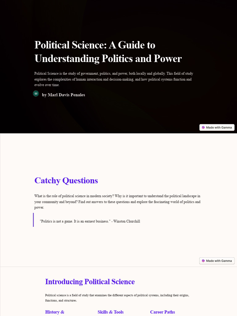Political Science: Understanding Power Dynamics | PDF | Political ...