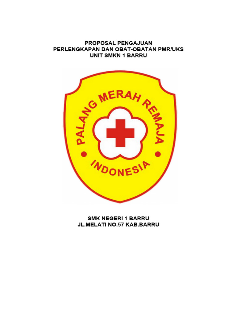 Proposal Obat dan Perlengkapan PMR SMKN 1 Barru | PDF