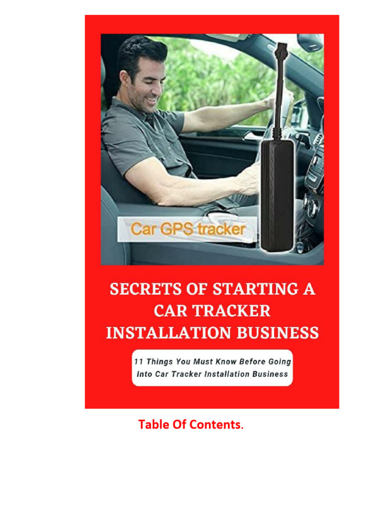 Car Tracker Installation Business | PDF