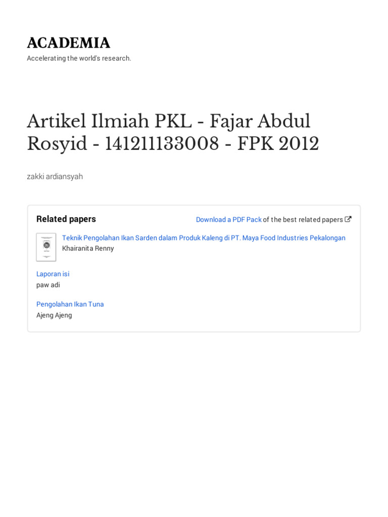 Artikel Ilmiah PKL - Fajar Abdul Rosyid - 141211133008 - FPK 2012-With-Cover-Page | PDF ...