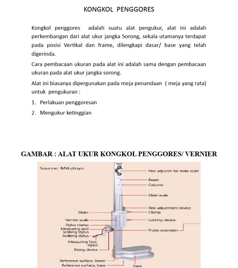 Fungsi dan Cara Penggunaan Kongkol Penggores | PDF