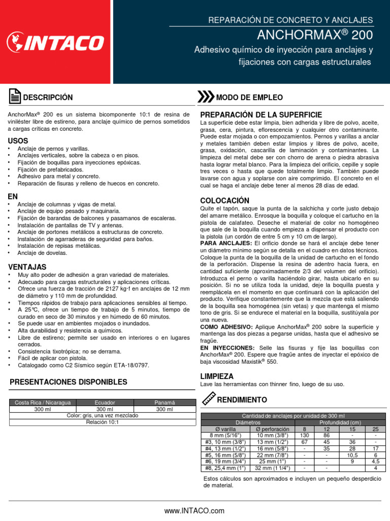 FT Anchormax 200 | PDF