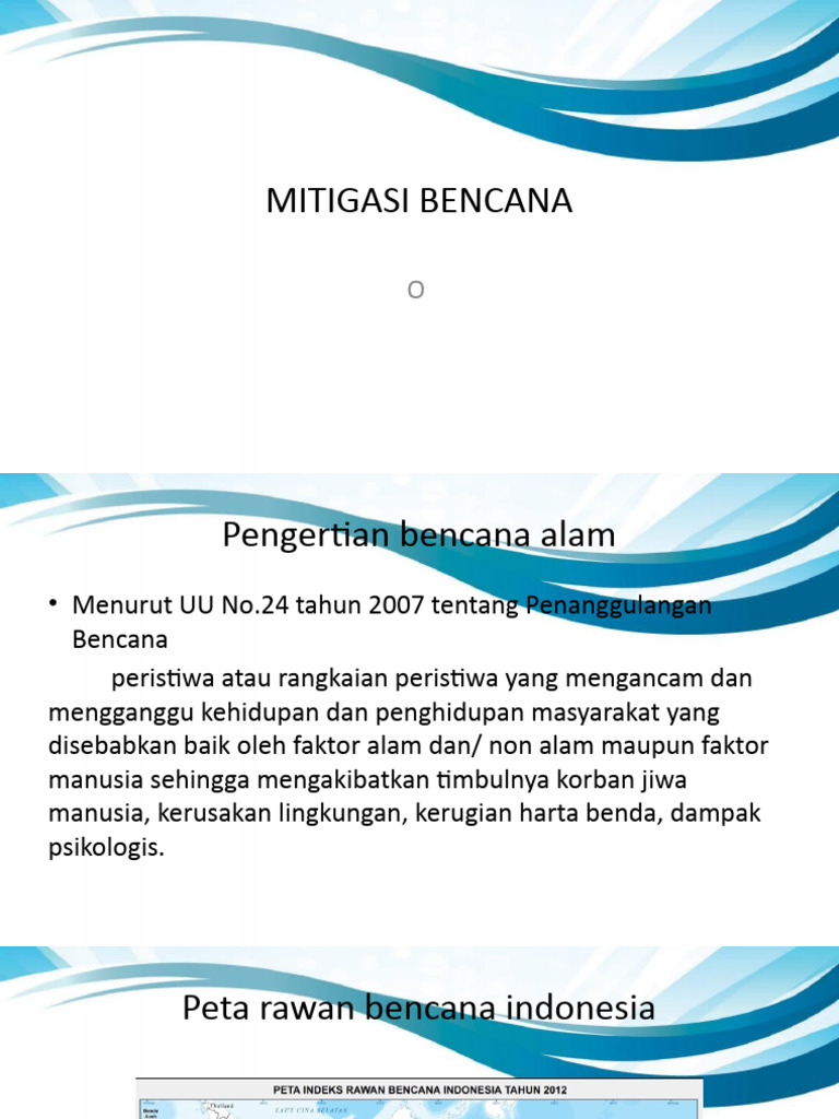 Panduan Mitigasi Bencana | PDF