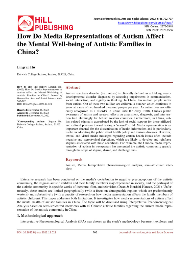 How Do Media Representations of Autism Affect The Mental Well-Being of ... How Do Media Representations of Autism Affect The Mental Well-Being of ...