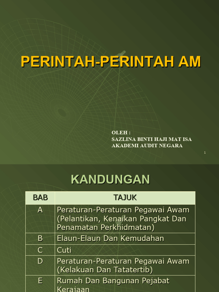 Perintah Am Bab A | PDF