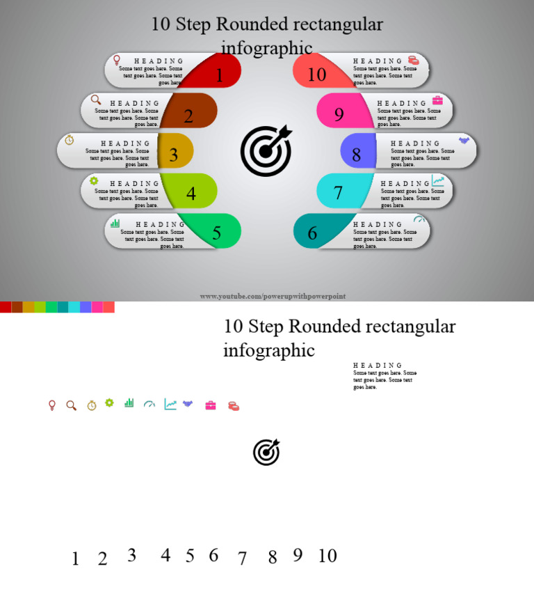 1.create 10 Step Rounded Rectangular Infographic | PDF
