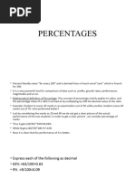 Percentage Notes | PDF | Percentage | Discounting