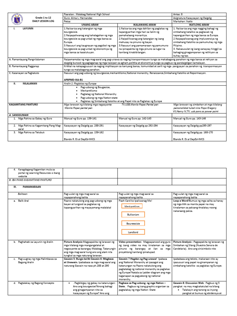 Grade 8 3RD Grading DLL | PDF
