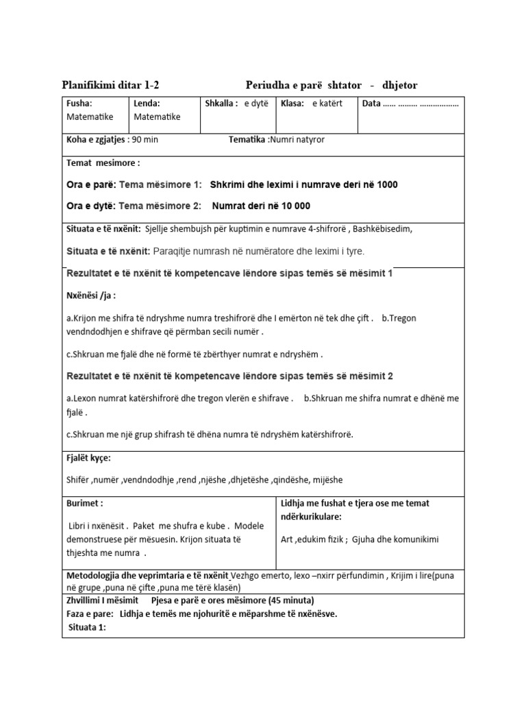 Ditar Matematike Ideart | PDF