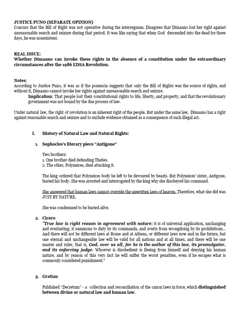 Notes Justice Puno SO | PDF