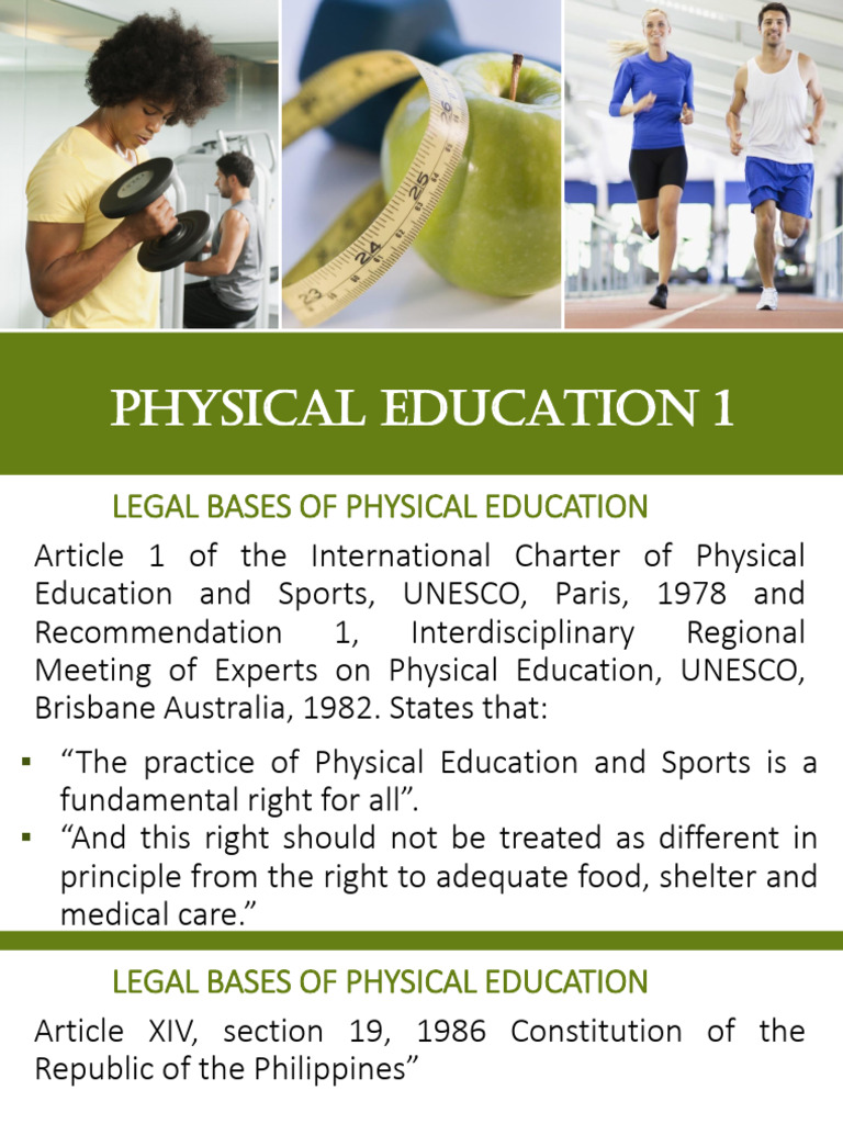 Physical Education 1 | PDF | Physical Fitness | Skeletal Muscle