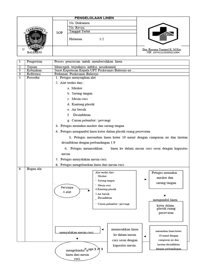 Pengelolaan Linen Infeksius | PDF