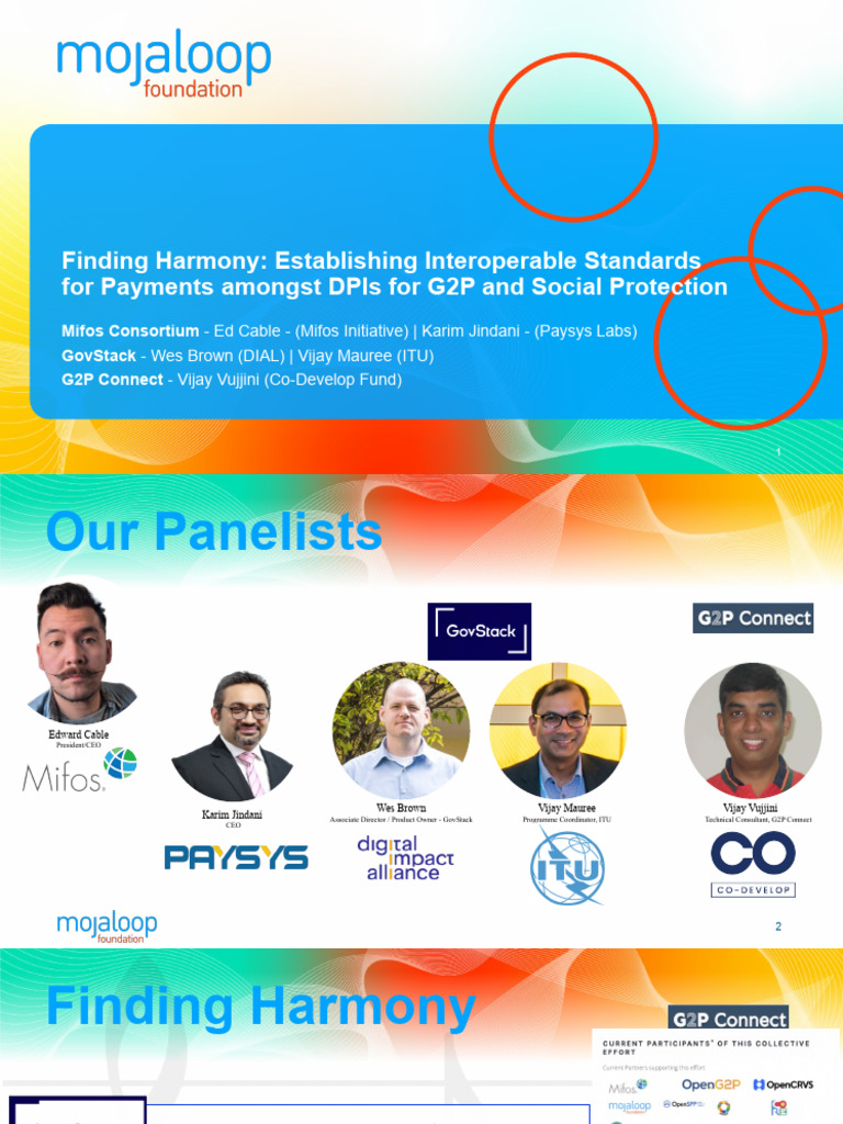 Mojaloop G2P Payments Standards Panel - Mar 2023 Rwanda Community ...