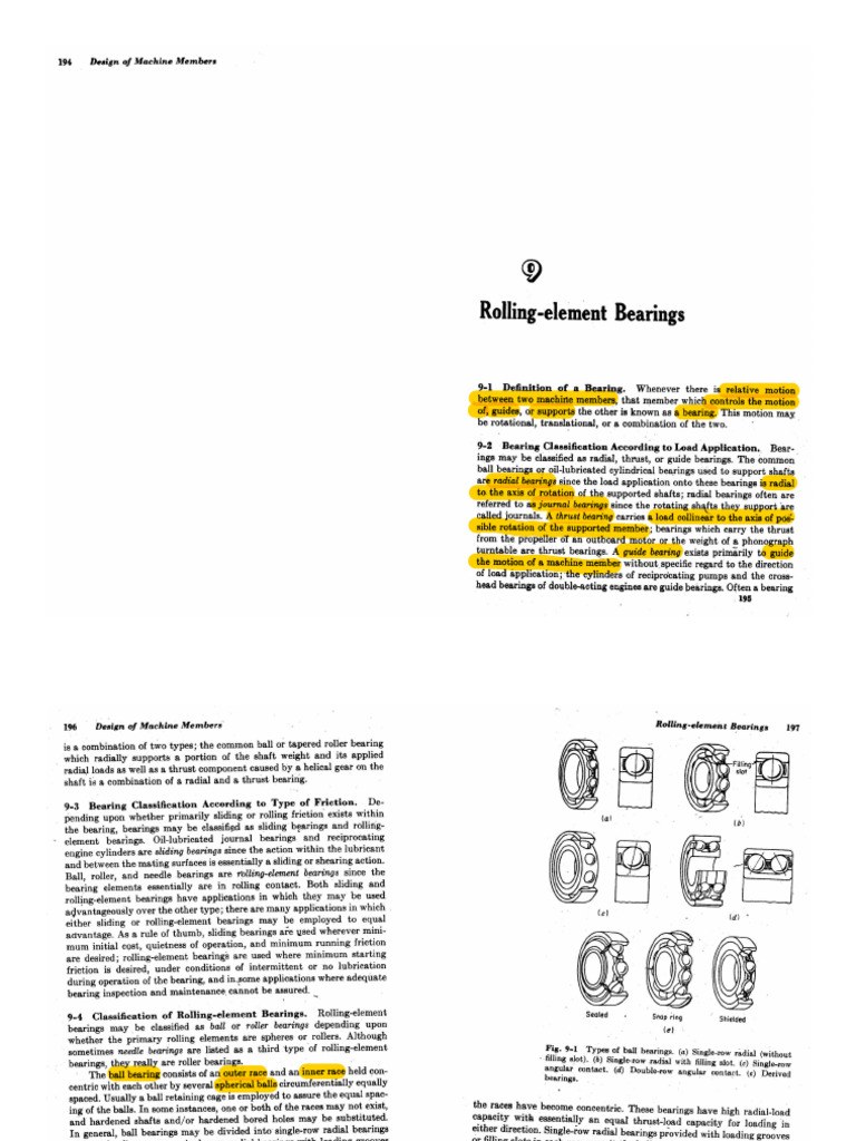 Bearing Online Lecture Notes | PDF