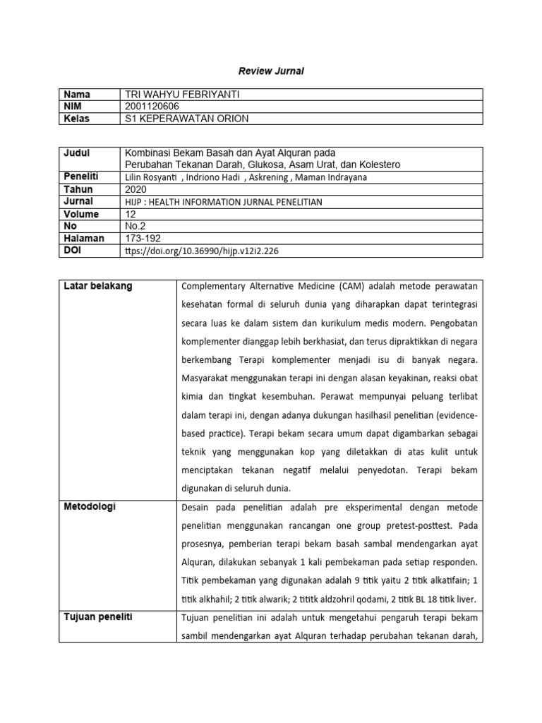 Format Review Jurnal | PDF