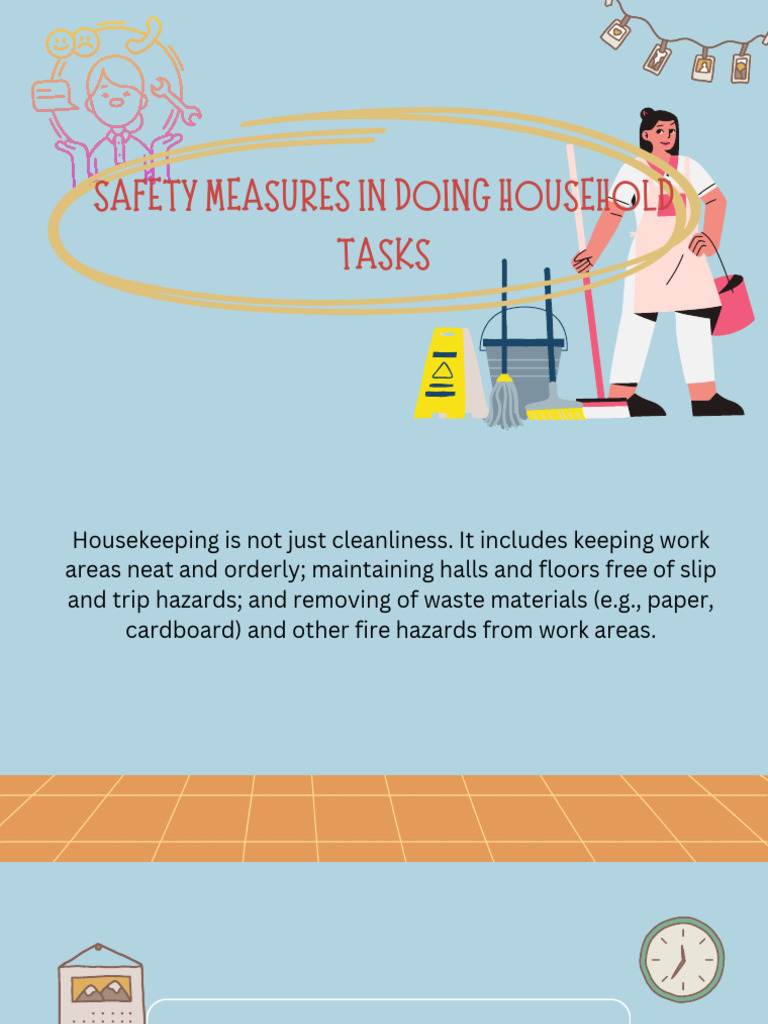 SAFETY MEASURES IN DOING HOUSEHOLD TASKS | PDF