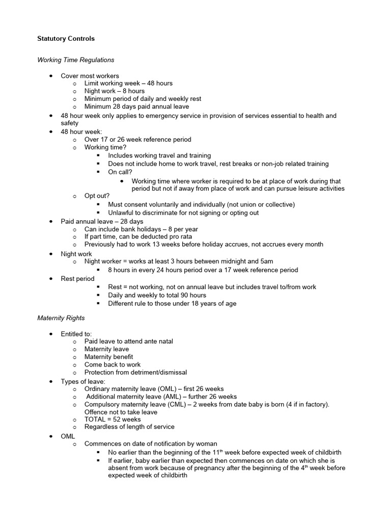 Statutory Controls | PDF