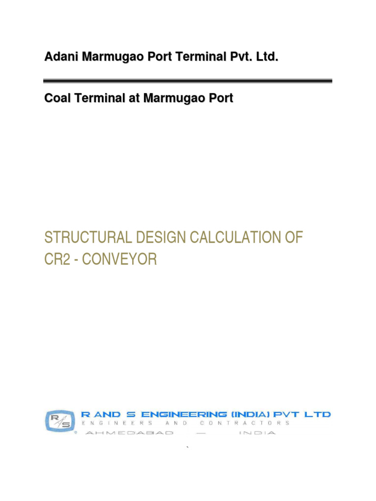 Structural Design Calculation of Cr2 Con | PDF