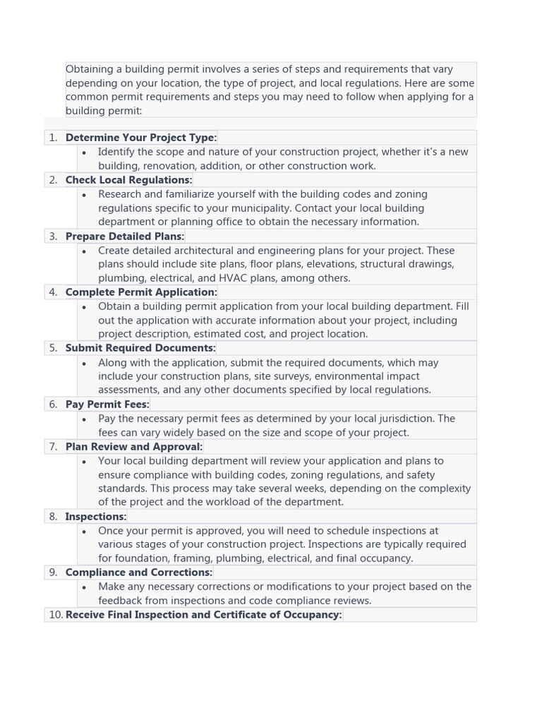 Obtaining A Building Permit | PDF | Building Code