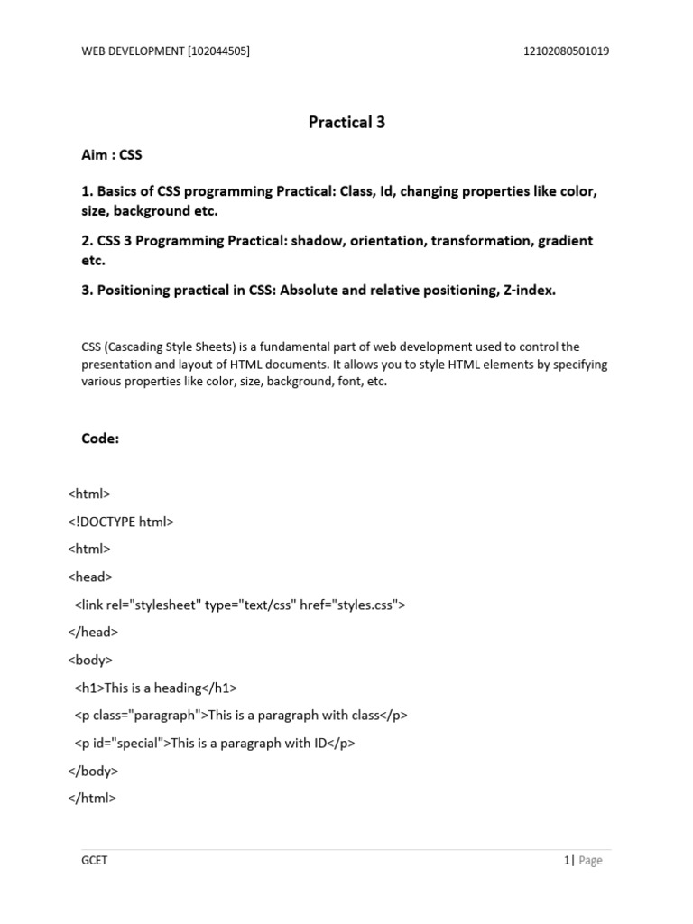 WD Practical 3 | Download Free PDF | Computer File Formats | Design