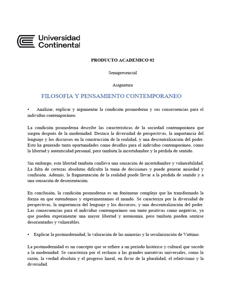 Producto Academico 02 | PDF