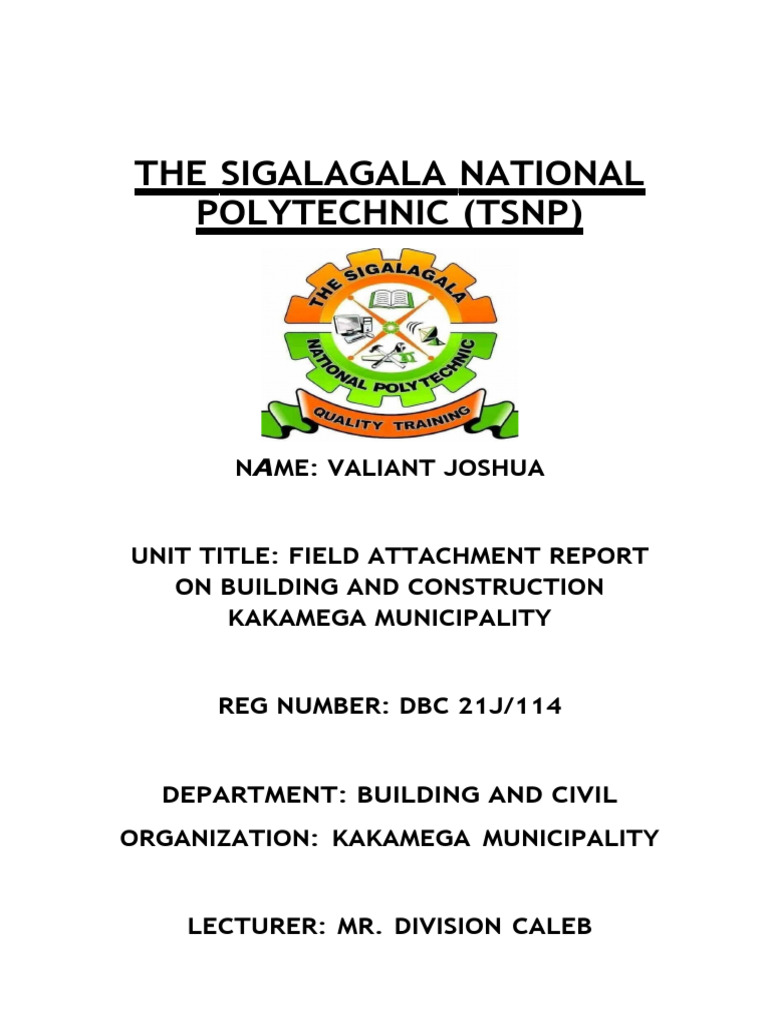 Field Attachment Report On Building and Construction | PDF | Technology ...