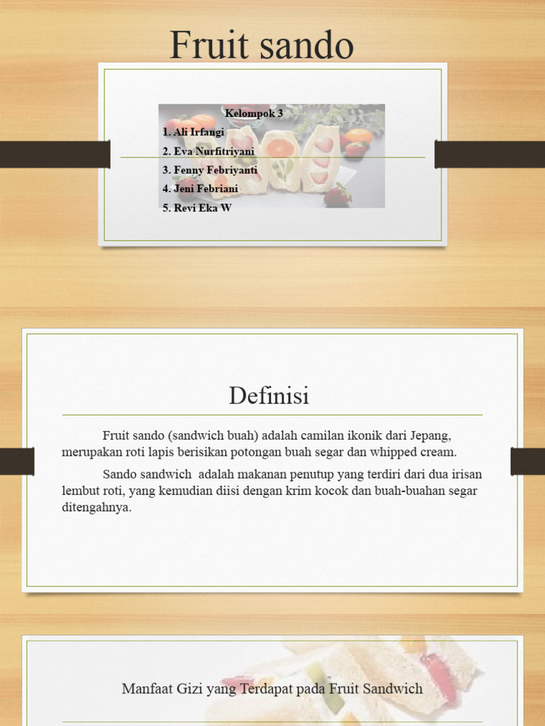 Manfaat dan Cara Membuat Fruit Sando | PDF