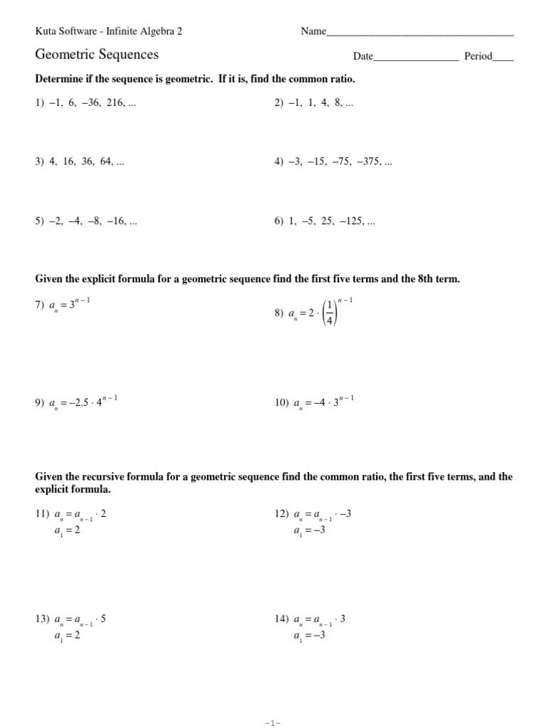 Geometric Sequences | PDF