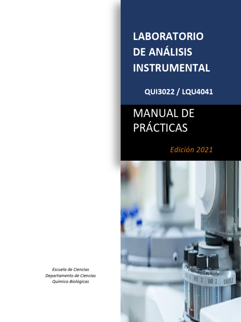 Manual de Análisis Instrumental 2021 | PDF