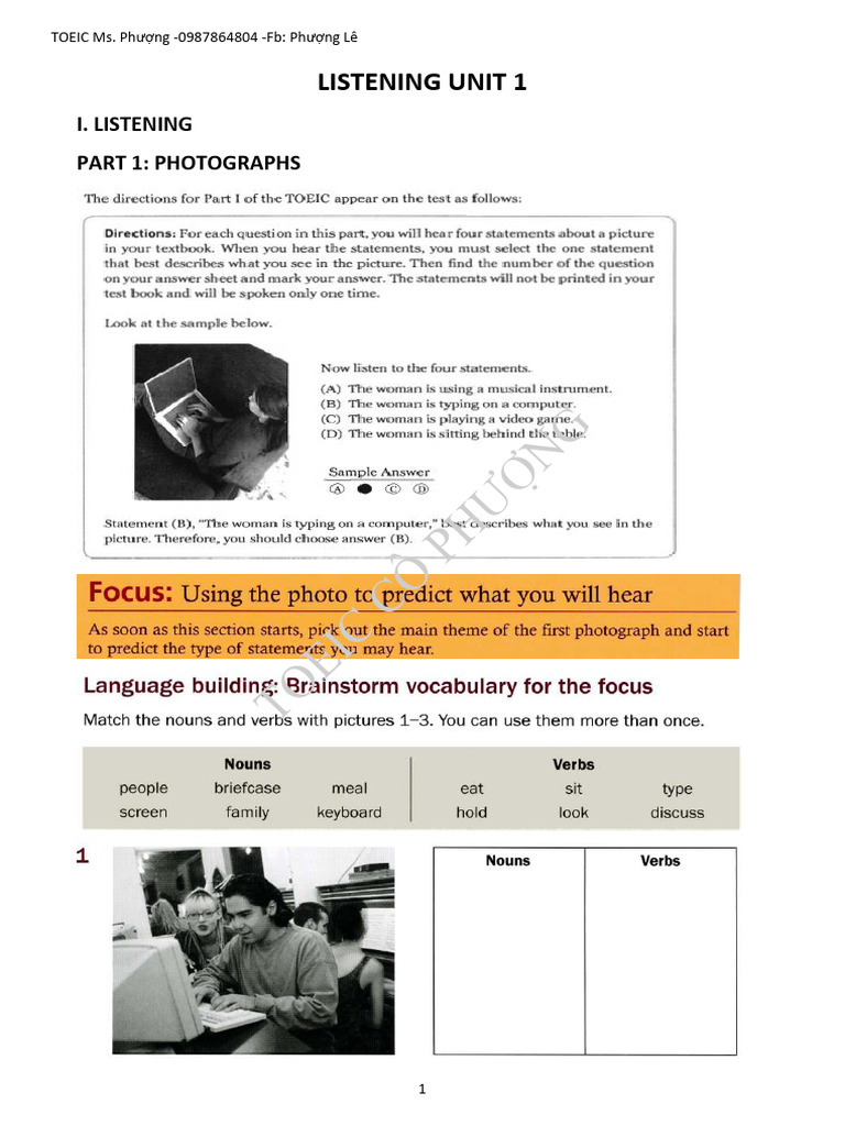 Listening Unit 1 Updated | PDF
