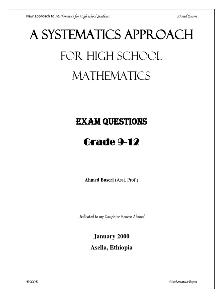 Grade 12 Mathematics Exam Questions | PDF | Trigonometric Functions ...
