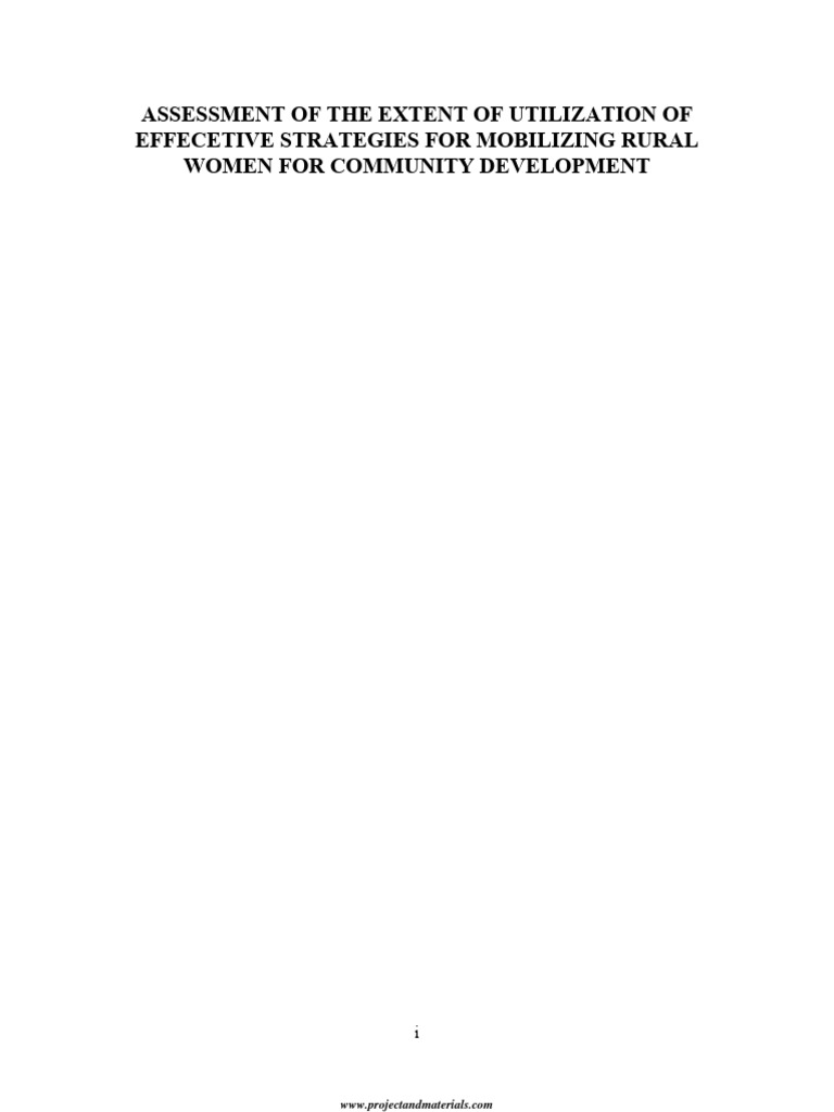 Assessment of The Extent of Utilization of Effecetive Strategies For ... Assessment of The Extent of Utilization of Effecetive Strategies For ...