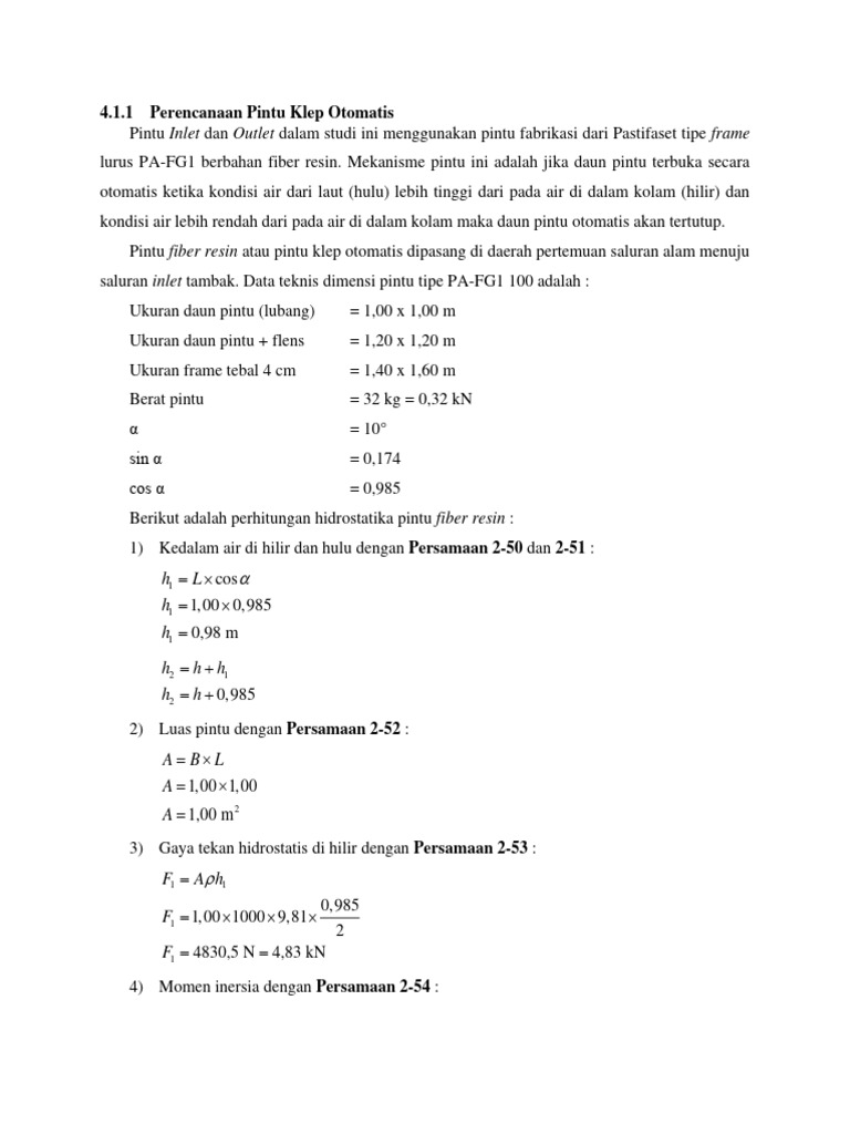 (PDF) Perencanaan Pintu Klep Otomatis | PDF