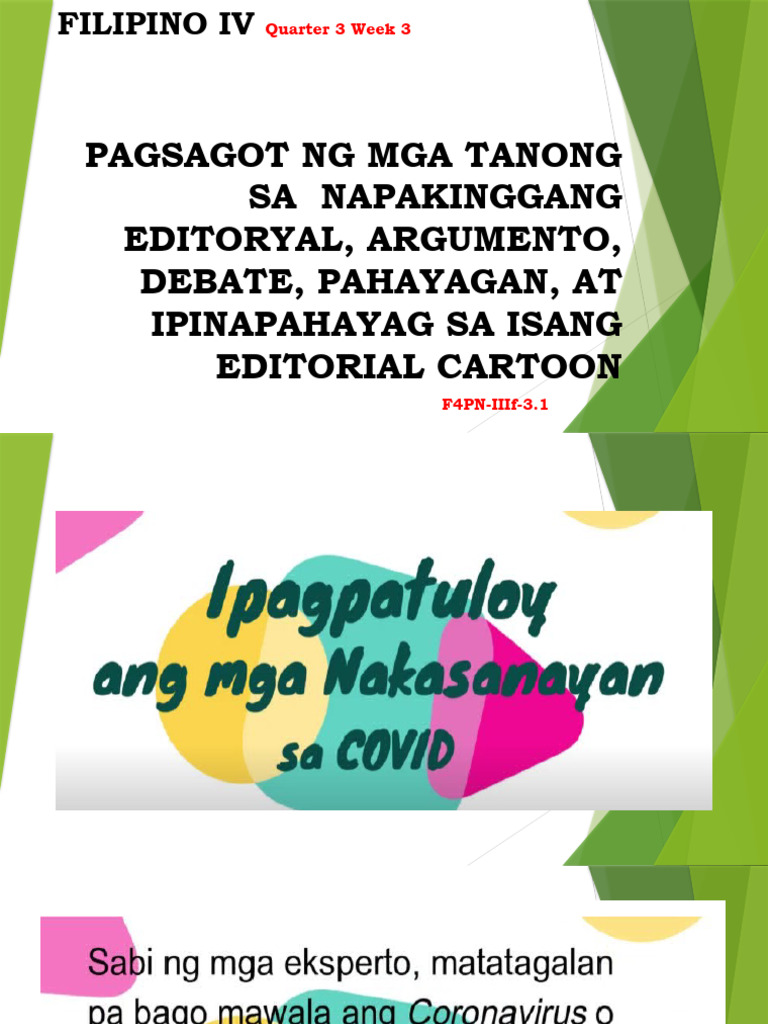 Pagsagot NG Mga Tanong Sa Napakinggang Editoryal Argumento Debate ...
