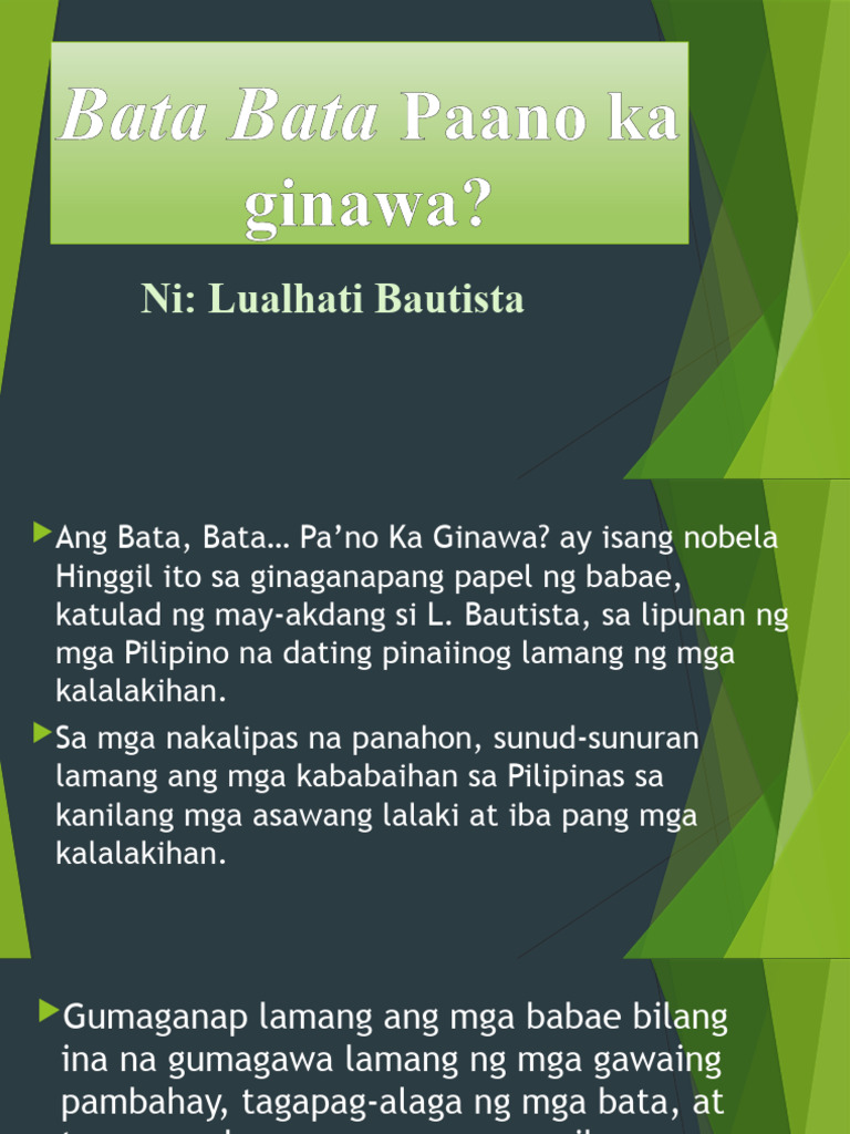Bata Bata Paano Ka Ginawa | PDF