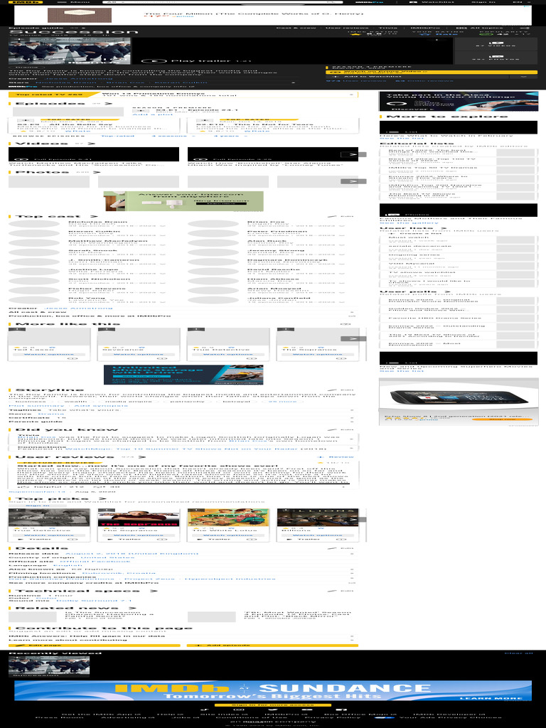 Succession (TV Series 2018-) - IMDb | PDF