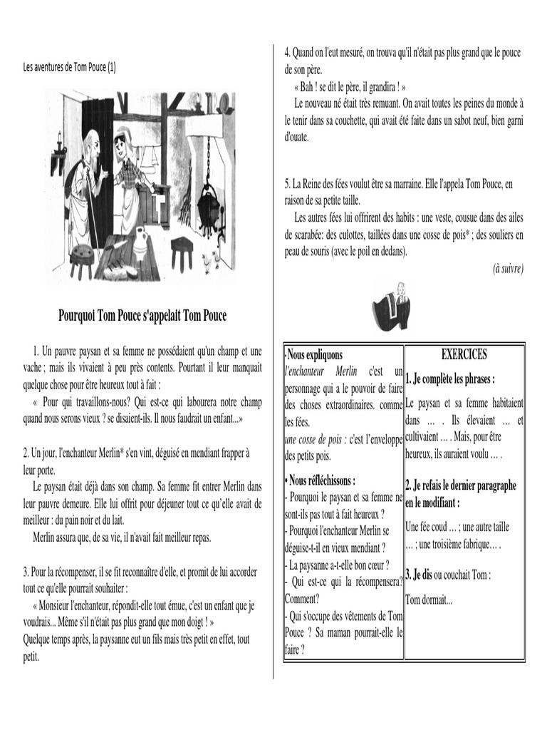 Les Aventures de Tom Pouce | PDF