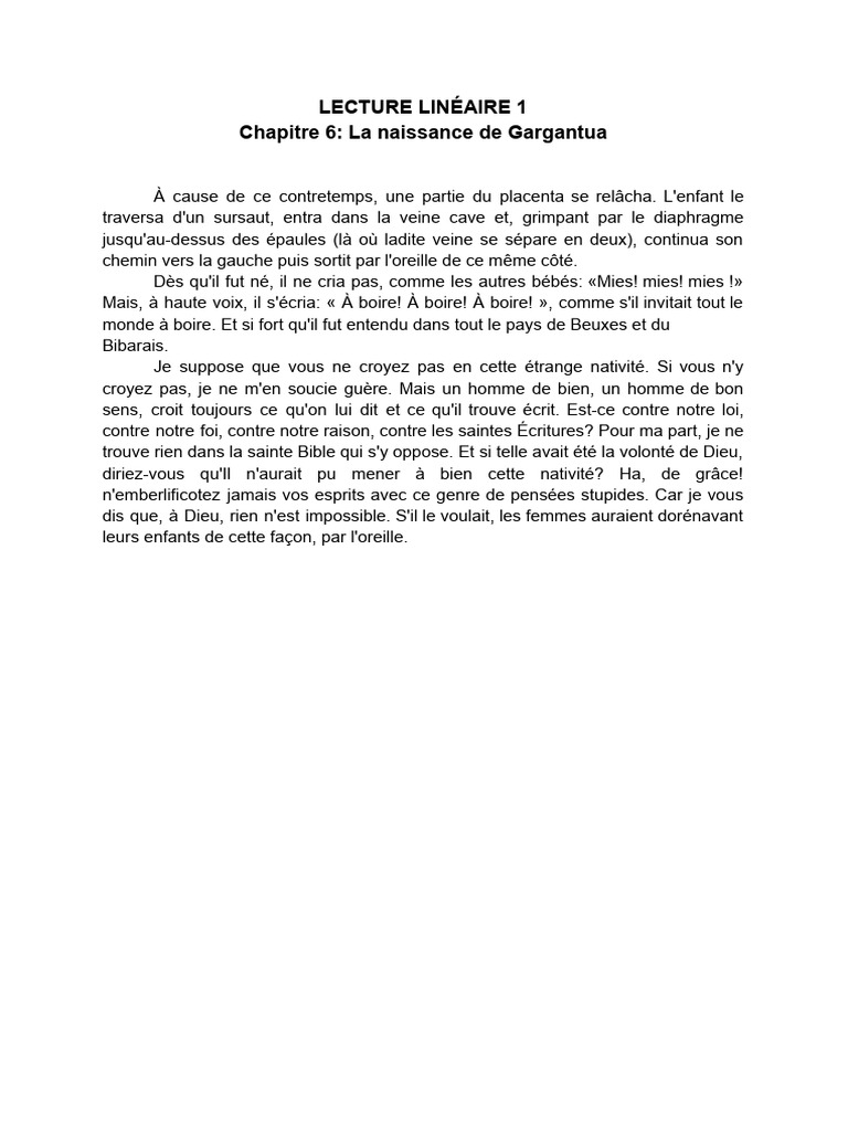 Lecture Linéaire 1 | PDF