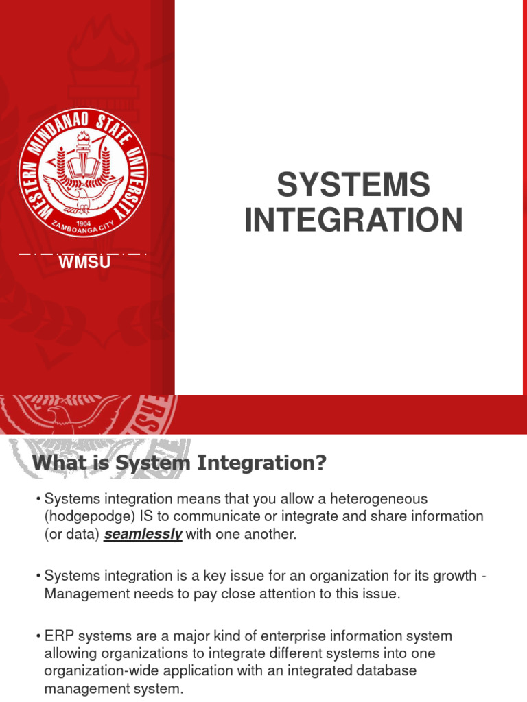 Lesson 3 System Integration | PDF | Enterprise Resource Planning ...