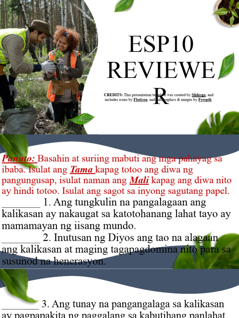 Esp10 4tt Reviewer | PDF