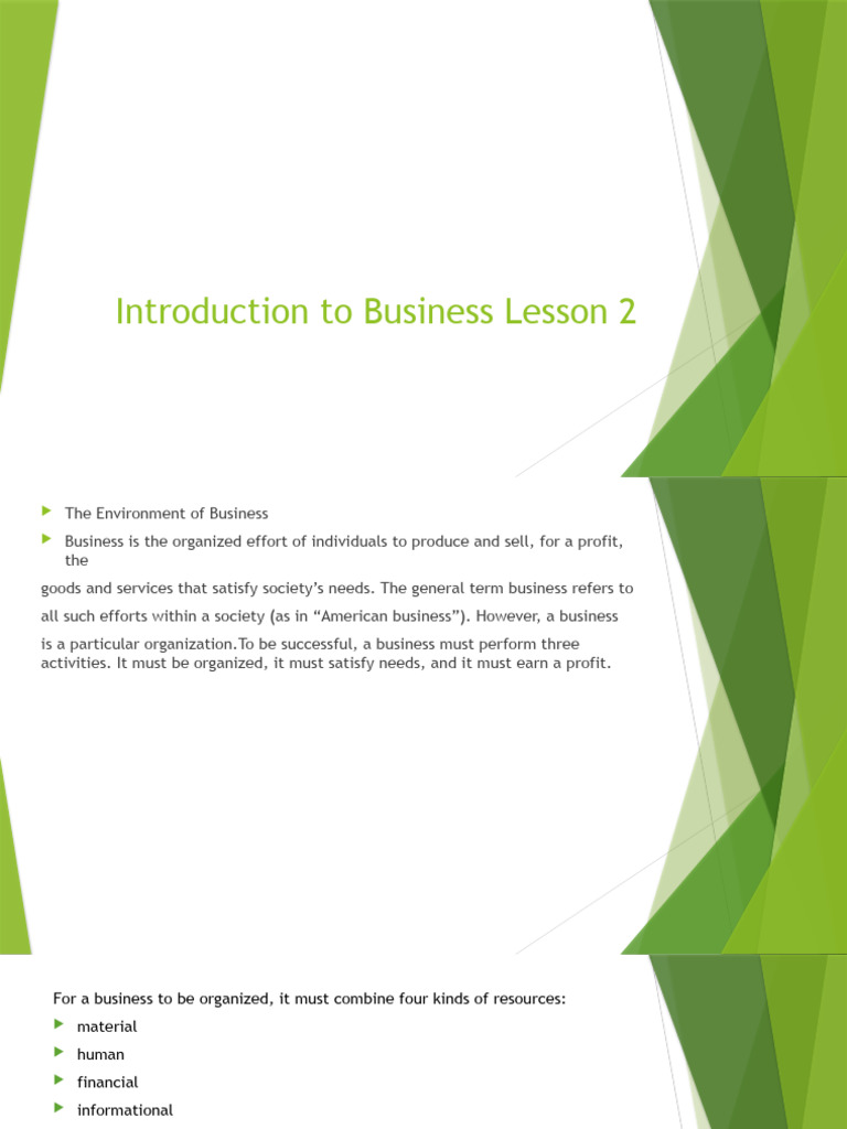 Introduction To Business | PDF