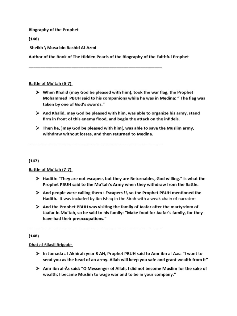 Prophet Muhammad's Battles and Conquests | PDF | Travel | Religion ...