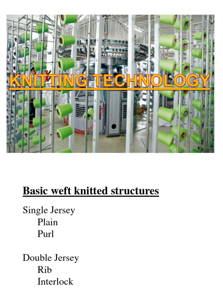 Basic Weft Knitted Structures | PDF
