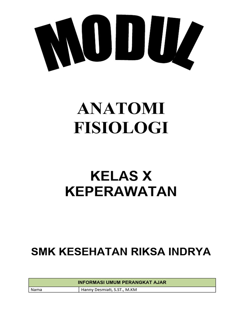 Modul Anatomi Fisiologi Kelas X SMK Ri Kumer | PDF