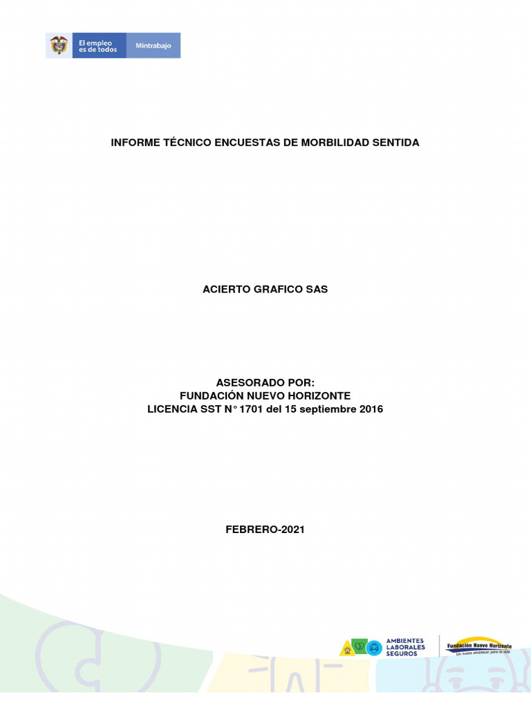 Informe Final Cuestionario de Morbilidad Sentida 900750096 Acierto ...