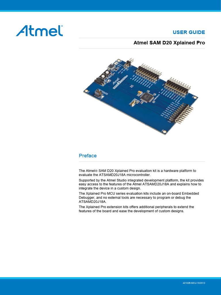 Atmel 42102 Samd20 Xplained Pro User Guide Pdf