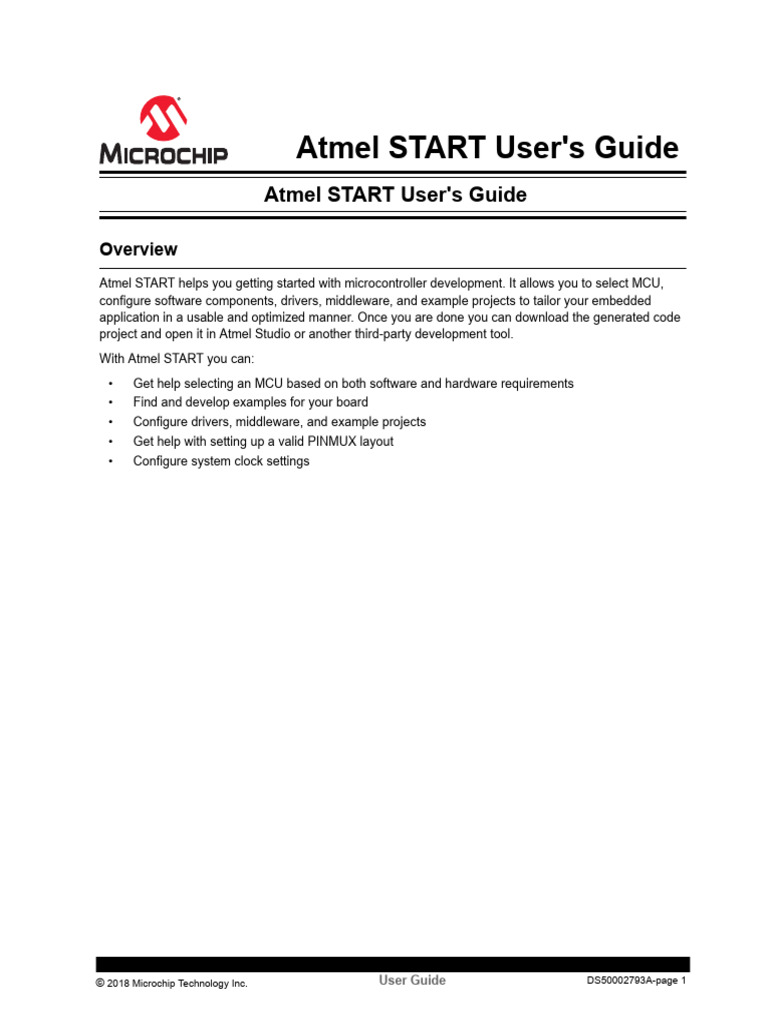 Atmel START User Guide DS50002793A | PDF