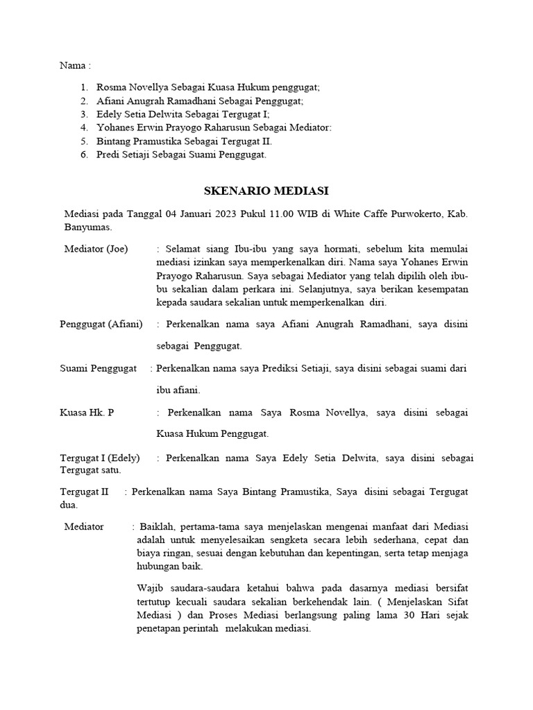 Skenario UWUWU 1 1 | PDF | Ilmu Sosial