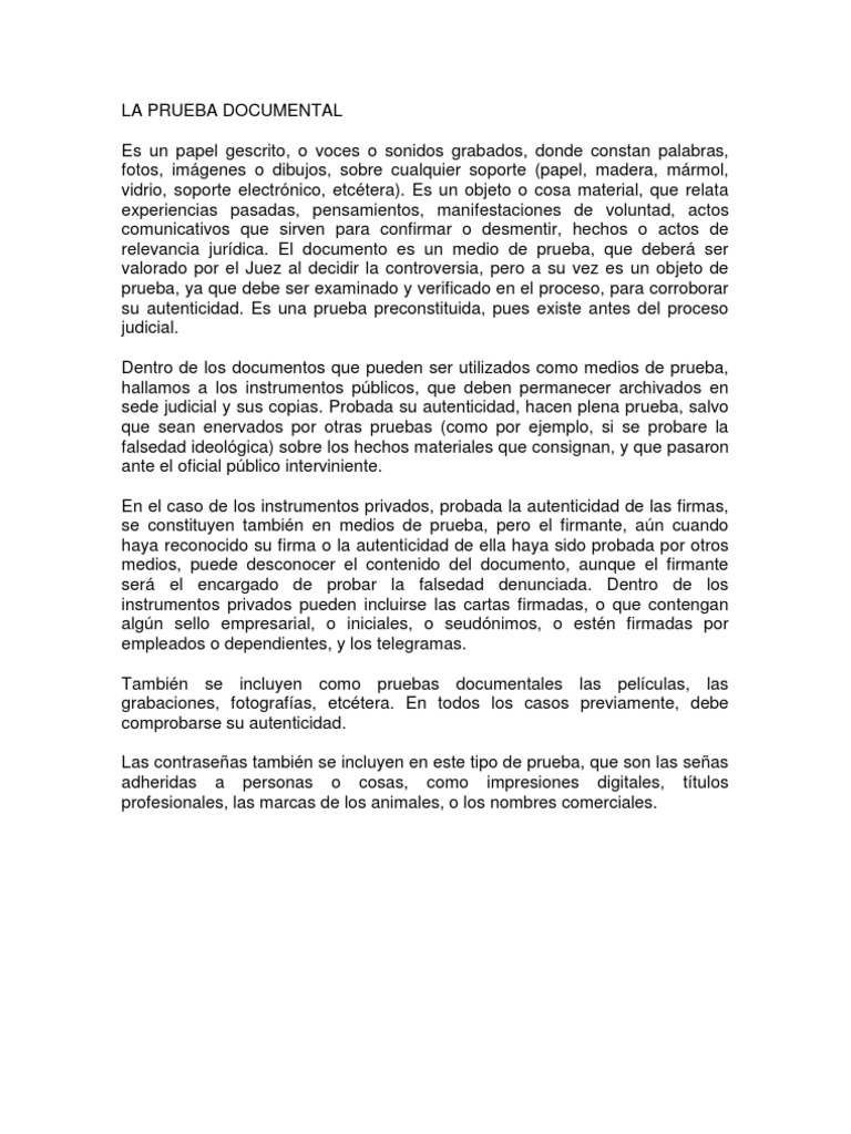 La Prueba Documental y La Prueba Pericial | PDF | Testigo experto ... La Prueba Documental y La Prueba Pericial | PDF | Testigo experto ...