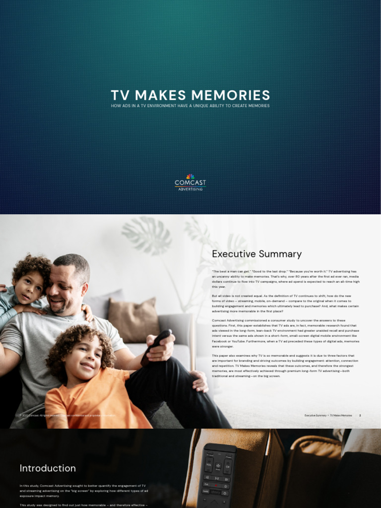 Comcast Advertising TV Makes Memories | PDF | Brand | Advertising